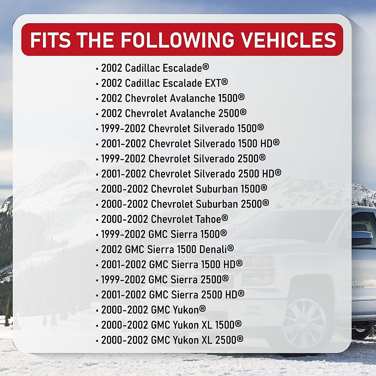 4WD 4x4 Switch - Replaces 19168767, 15709327, 901062 - Compatible with Chevy, GMC, Cadillac Vehicles - Silverado 1500, 2500HD Suburban, Avalanche, Sierra, Yukon - 1999-2002 - 4 Wheel Drive Selector