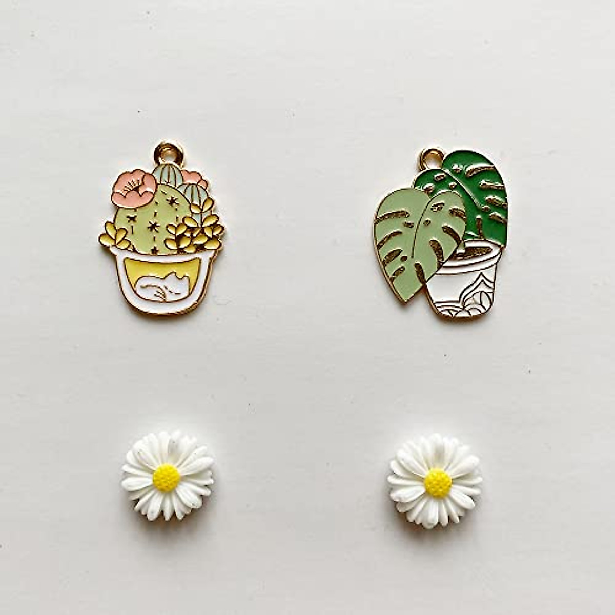 Green Leaves Potted Plant Needle Minders, Magnetic Cactus Flower Needle Nanny, Cross Stitch Embroidery Needlework Accessories