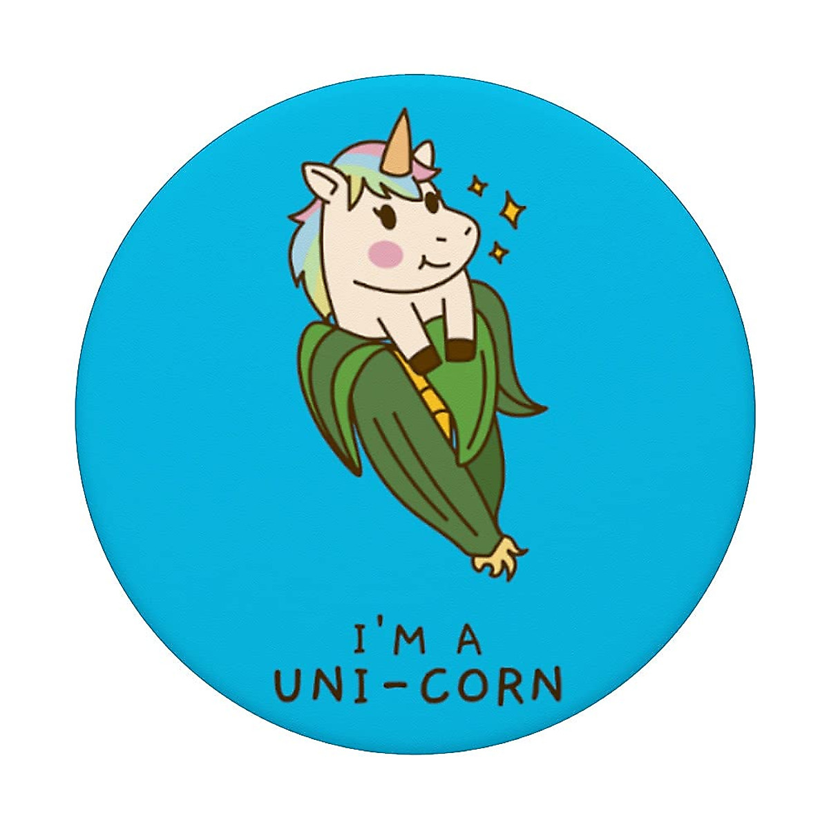 Funny Pun Unicorn Uni Corn Comedy Puns Phone Grip PopSockets Swappable PopGrip