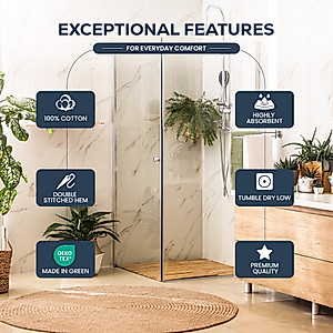 Utopia Towels 6 Pack Bath Towel Set, 100% Ring Spun Cotton (24 x 48 Inches) Medium Lightweight and Highly Absorbent Quick Drying Towels, Premium Towels for Hotel, Spa and Bathroom (White)