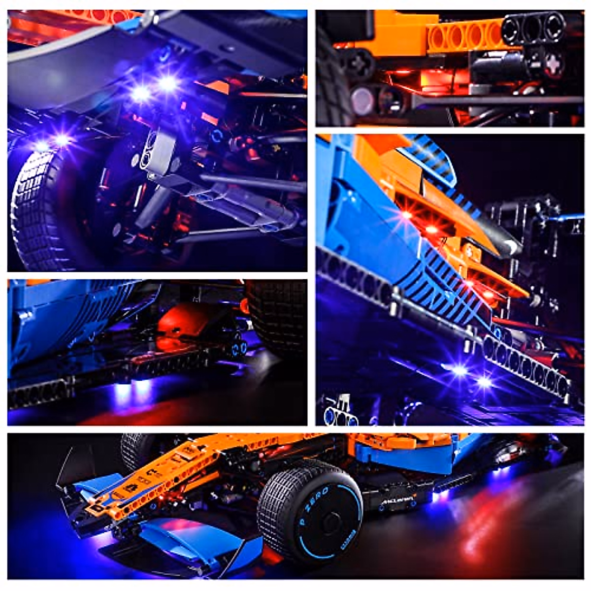 YEABRICKS LED Light Kit for Lego - Technic McLaren Formula 1 Race Car Building Blocks Model, LED Light Set Compatible with 42141(Lego Set NOT Included)