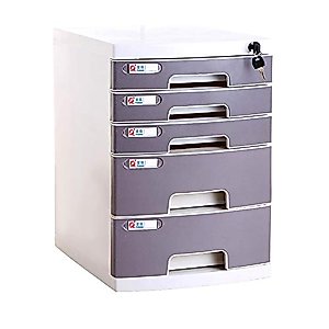 Flat File Cabinet, Drawer Organizer 2/3/4/5 Layers, with Lockable Environmentally Friendly Plastic, Classification Tags Improve Work Efficiency. (Size : 5 Layers)