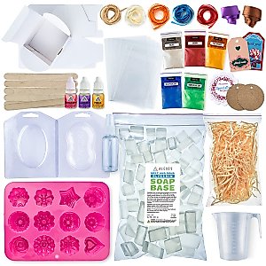 ALEXES Soap Making Kit - Make Your Own Handmade Soap - DIY Soap Making Supplies Kit for Adults - 1.1 lb Glycerin Soap Base - for Beginners