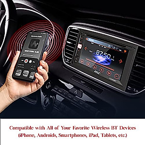 Pyle Double Din DVD Car Stereo Player Bluetooth in-Dash Car Stereo Touch Screen Receiver w/USB/SD, MP3, CD Player, AM FM Radio, Steering Wheel Feature, Hands-Free Call, Camera/Speaker Input - Pyle