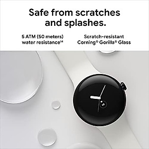 Google Pixel Watch - Android Smartwatch with Fitbit Activity Tracking - Heart Rate Tracking - Polished Silver Stainless Steel case with Chalk Active band - WiFi