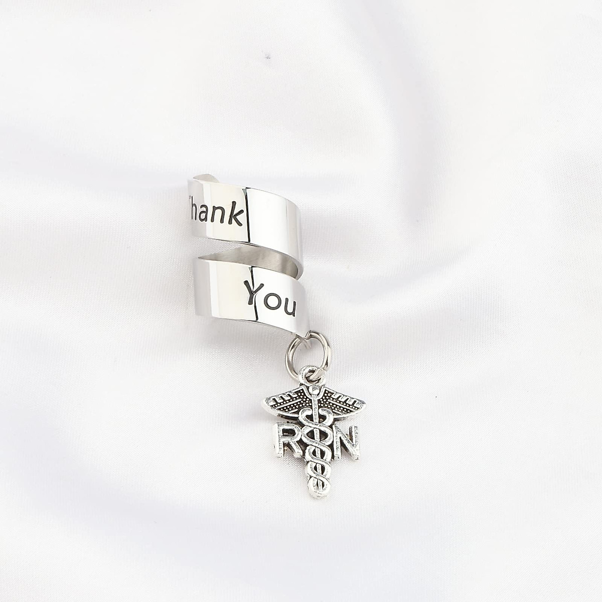 POTIY Registered Nurse Stethoscope Id Tag RN Gift Medical Stethoscope Charm Medical Nurse RN Charm (RN)