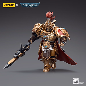 LEBOO JOYTOY Warhammer 40k Adeptus Custodes Shield Captain with Guardian Spear 1/18 Scale Action Figure 4.88in height Joy Toy Models