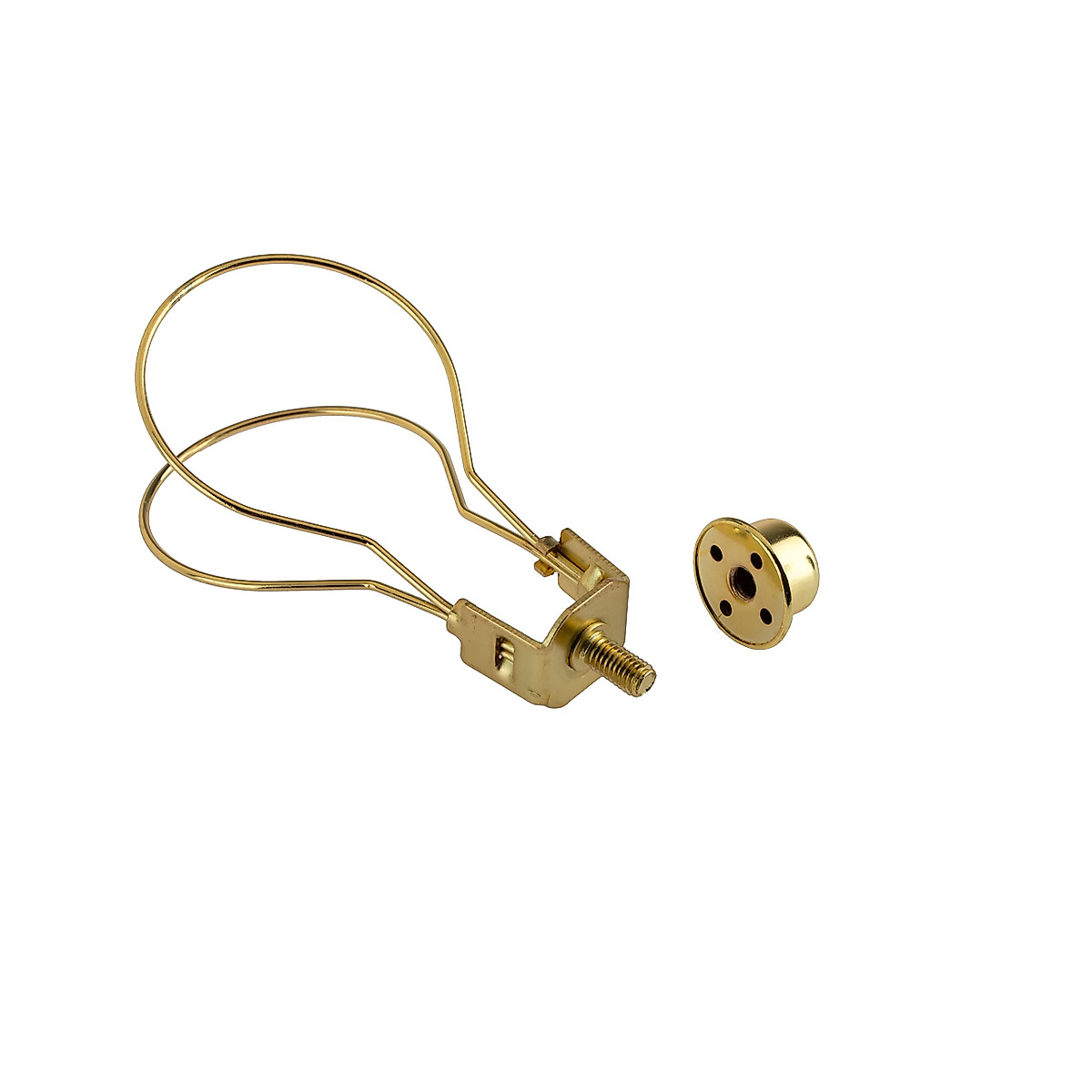 Creative Hobbies® Lamp Shade Light Bulb Clip Adapter Clip on with Shade Attaching Finial Top - Gold