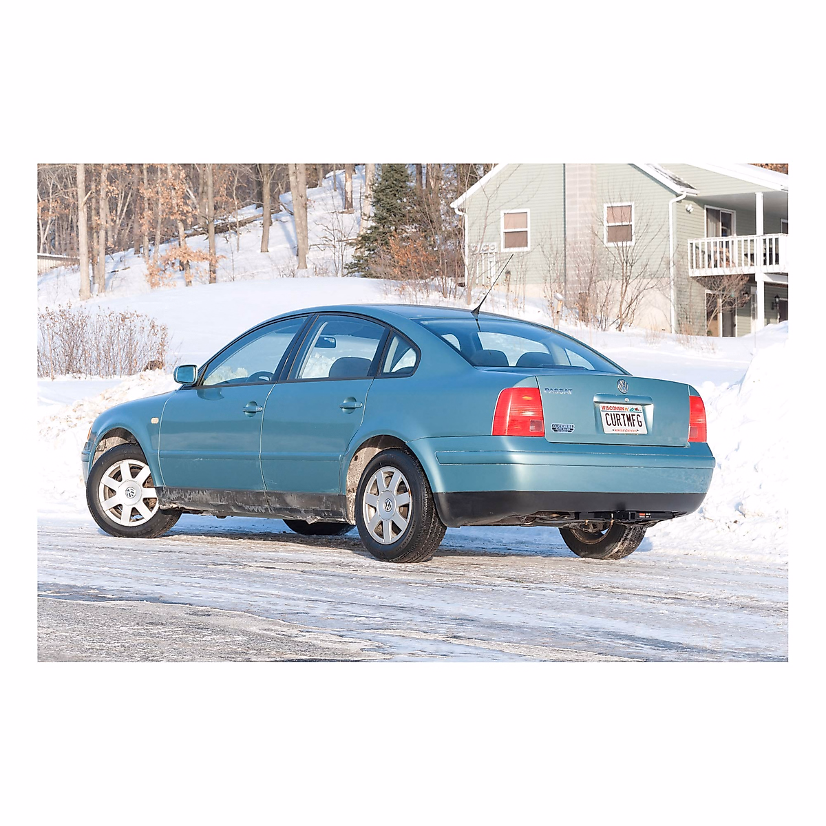 CURT 110543 Class 1 Trailer Hitch with Ball Mount, 1-1/4-In Receiver, Fits Select Volkswagen Passat