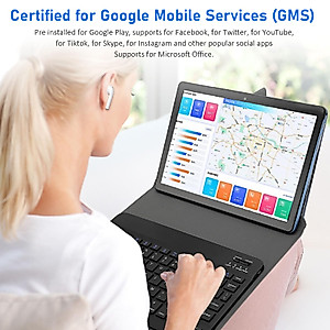 DAUZ Tablet, MT6735 Octa Core CPU 5G WiFi 10.1 Inch Touchscreen 2 in 1 4GB 64GB Tablet PC for Android 12 for Work (#3)