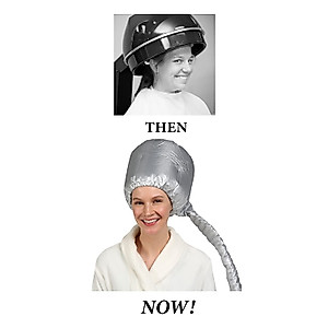 HAMPTON DIRECT Soft Bonnet Hair Dryer Attachment Hooded Hair Dryer Cap for Hand Blow Dryer, for Professional & Home Hair Styling, Deep Conditioning