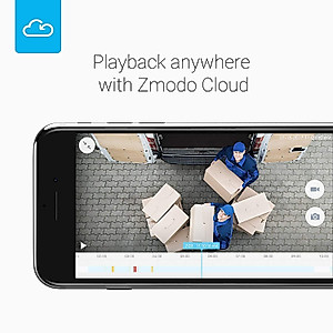 Zmodo 1080p Full HD Wireless Security Camera System, 4 Pack Smart Home Indoor Outdoor WiFi IP Cameras with Night Vision, Compatible with Alexa