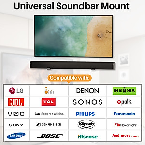 AENTGIU Sound Bar Wall Mount Bracket Universal Speaker Mounting Shelf Adjustable (3.4"-5.8") for Samsung, Vizio, Lg, Sony, JBL, Bose Soundbar Mount with Hardware Kit