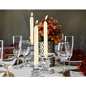 BOLSIUS 10 Count Household Ivory Dinner Candles - 9 Inches - Premium European Quality - Approx. 8 Hours Burn Time - Unscented Dripless and Smokeless, Restaurant, Wedding, Spa, and Party Candlesticks