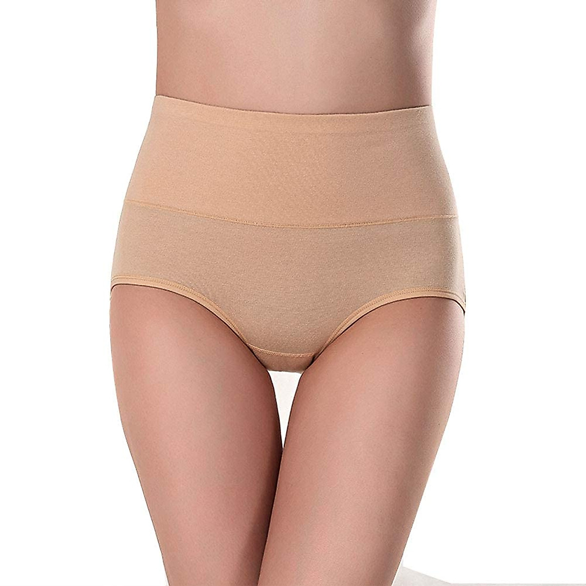 UMMISS Womens Cotton Underwear High Waist Full Coverage Brief Panty Multipack,Multi, XL