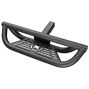 YZONA 2.5 Inch Drop Universal Bumper Hitch Step Trailer for 2 Inch Receiver Compatible with Pickups Trucks Vans SUVs ATVs, with Pin Lock & U-Bolts Stabilize, Tow Guard Protector Rear bar