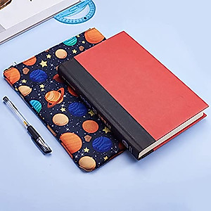 Book Sleeve Galaxy Space Book Protector, Book Covers for Paperbacks, Washable Fabric, Book Sleeves with Zipper, Medium 11 Inch X 8.7 Inch Bookish Gift