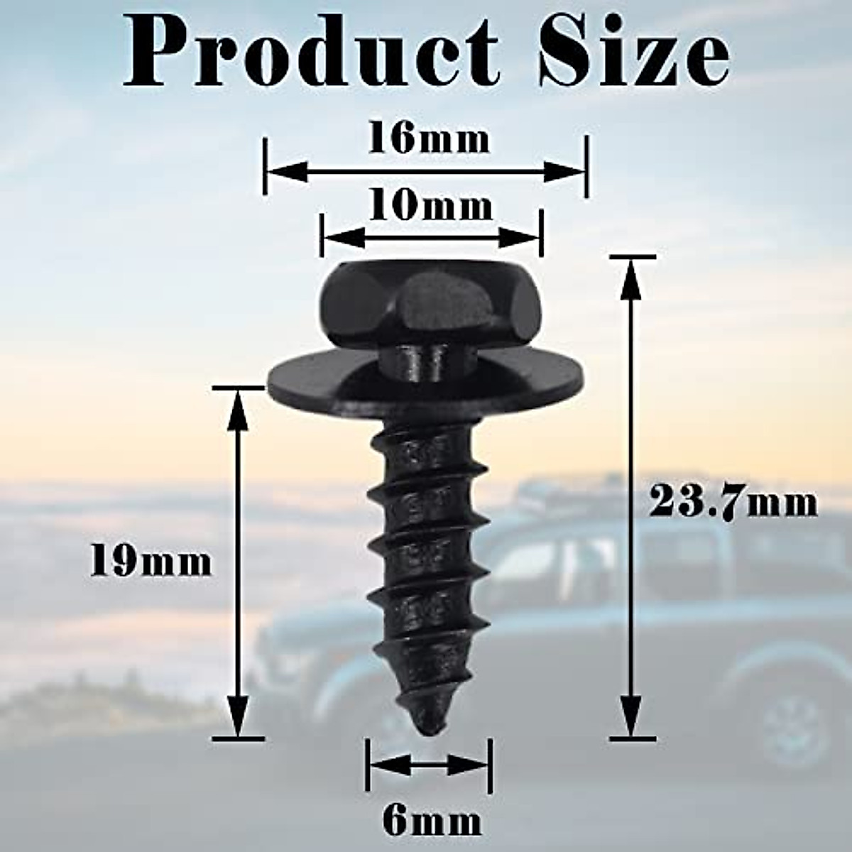 Gistilli 10pcs Front Fender Liner Bolts Bumper Cover Splash Shield Mud Guard Screws Compatible with Lexus Toyota Camry Corolla Highlander RAV4 9015960498