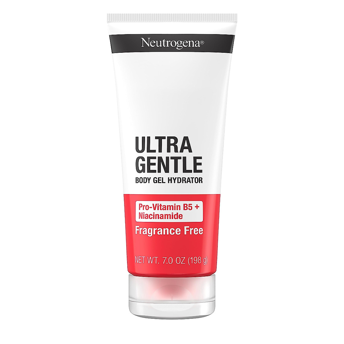 Neutrogena Ultra Gentle Body Gel Hydrator with Pro-Vitamin B5 & Niacinamide Designed for Acne-Prone & Oily Skin, Body Gel Cream Moisturizes Without Clogging Pores, Fragrance-Free, 7.0 oz
