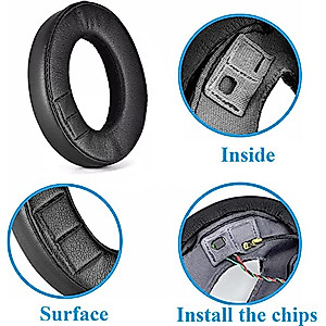 VEKEFF ZIk1.0 Ear Pads - Replacement Ear Cushion Compatible with Parrot Zik (Zik1, Zik 1.0) Wireless Headphones (Faux Leather)