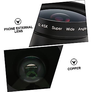Abaodam 3pcs Set Wide-Angle Lens Phone Wide Angle Lens Intelligent Wide Angle Lens 2 in 1 Clip on Cell Phone Lens Suite Aviation Aluminum Alloy Universal Clip External Wide Angle