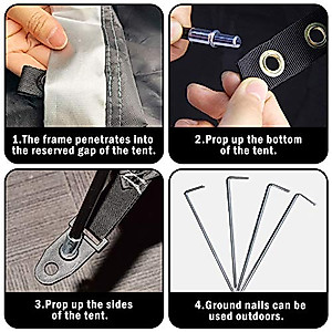 AiQueen Bike Tent Foldable Bike Storage Shed Waterproof Porable Bicycle Storage Cover Shelter with Window for Outdoor,Garden,Camping and Hiking dark black