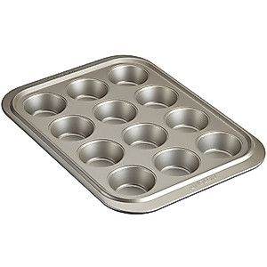 Anolon Allure Nonstick 12-Cup Muffin Tin / Nonstick 12-Cup Cupcake Tin - 12 Cup, Onyx/Pewter