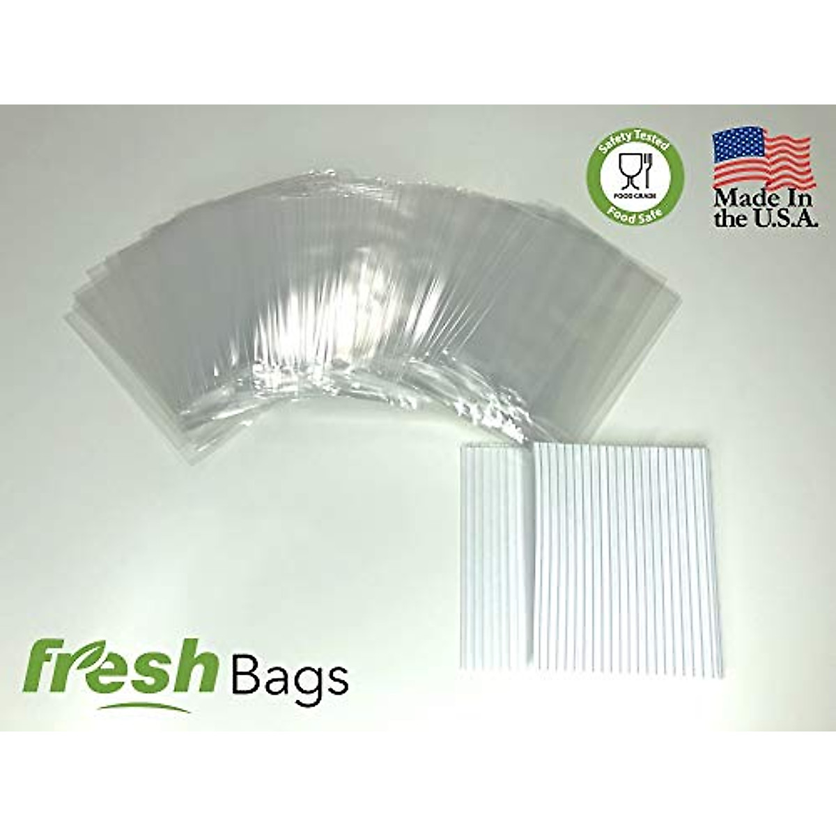100 Clear Treat & Favor Bags | Ties Included | Great For Cake Pops, Candy, Gifts, Wedding or Party Favors | Food Safe Plastic | Stronger Than Cellophane | 1.5 Mils Thickness | 3" x 4"
