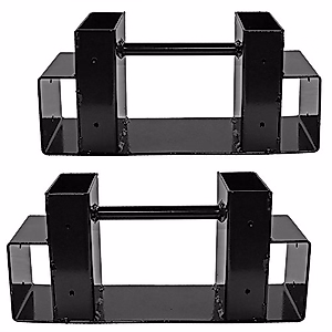 Sunnydaze Firewood Log Rack Bracket Kit - Adjustable to Any Length - Open-End Design - 1 Pair of Brackets