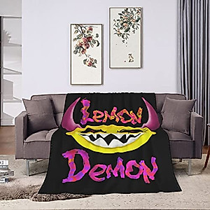 Lemon Demon Blanket Flannel Super Soft Fleece Lightweight Throw Blanket for Bed Couch Sofa 50"X40"