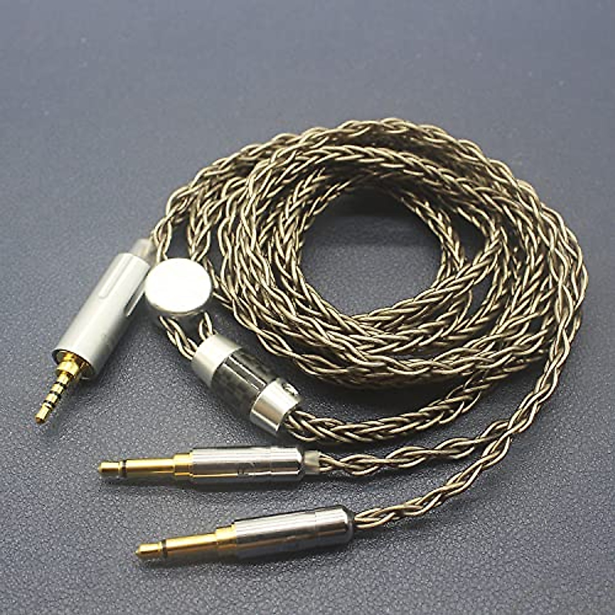 Youkamoo 2.5mm Balanced Headphone Cable Compatible for AH-D600, AH-D7200, AH-D7100, Focal Elear Headphones Silver Plated Replacement Audio Upgrade Cable