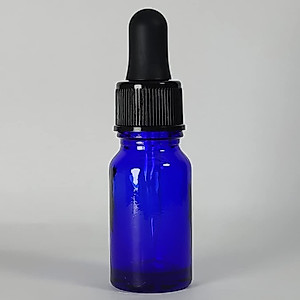 Bioll 10ml (1/3 oz) Glass Dropper Bottle. Essential Oil Bottle With Glass Eye Droppers. For Lab Bottles, Alcohol Bottles And Sterilize Water Bottles-24Pcs (Blue)