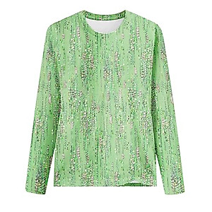 Amazon Deals of The Day Prime Womens Tops Long Sleeve Fall Shirts Plus Size Floral Print Plain Basic Tee Blouses Dressy Crewneck Casual Outfits