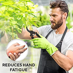 Premium Bypass Pruning Shears for your Garden - Heavy-Duty, Ultra Sharp Pruners w/Soft Cushion Grip Handle Made with Japanese Grade High Carbon Steel - Perfectly Cutting Through Anything in Your Yard