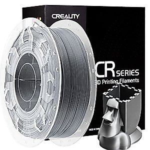 Creality PLA Filament 1.75mm, Ender Upgrade CR Series 3D Printer PLA, 1kg(2.2lbs)/Spool, Dimensional Accuracy ±0.03mm, Fit Most FDM 3D Printer(Silver PLA)