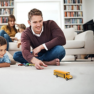 NUOBESTY Bus 1pc Decor Birthday Favor Vehicles Tabletop House Mini Children Girls Sand Toy, Party Car Boys Back Diecast Vehicle Alloy Model Small Construction Random Toys Funny Bus Toy