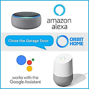 Skylink ATR-1723BKW 3/4 HPF Garage Door Opener Featuring Alexa with Extremely Quiet DC Motor, Belt Drive, Built-in LED Light, Premium LCD Wall Console, Wireless Keypad and WiFi Compatible
