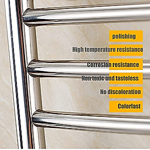Electric Heating Towel Rack Thermostatic Heating Household Bathroom Bathroom Stainless Steel Towel Rack,Silver
