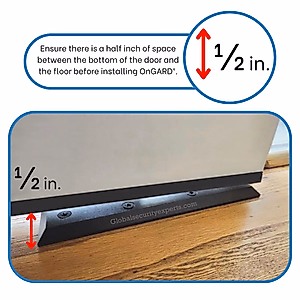 OnGUARD Security Door Brace | Door Barricade | Prevents Home Invasions, Burglaries & looters | OnGARD Withstands up to 3000 Lbs of Violent Force | French Door Security |