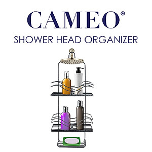 TRIO HOME Hanging Shower Caddy, Shower Caddy Over Showerhead No Blocking to Shower Head, Rustproof Shower Organizer, Shampoo Soap Holder, Bathroom Large Hanging Shower Caddy - Speckled Black