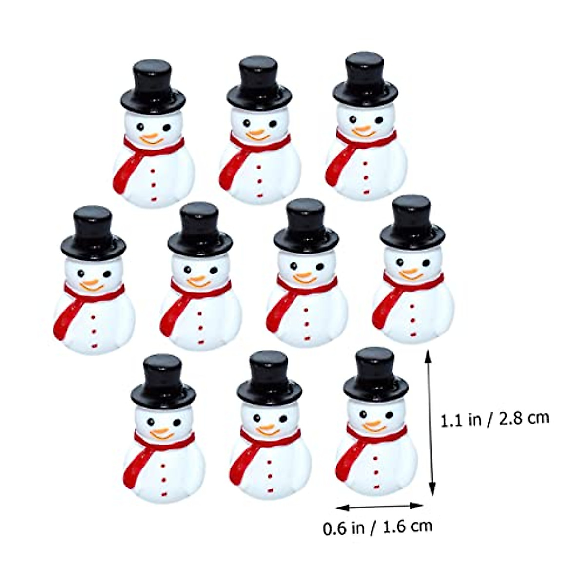 Abaodam 60 Pcs Mini Snowman Mini Christmas Decorations for Crafts Miniatures for Crafts Xmas Miniature Snowman Snow Globes for Kids Mini Figurine Fairy Birthday Party Supplies