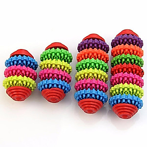 ulafbwur Pets Dogs Puppy Colorful Rubber Dental Teething Healthy Teeth Gums Chew Toy Flimikun