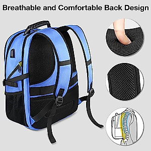 YOREPEK Travel Backpack, Extra Large 50L Laptop Backpacks for Men Women, Water Resistant College Backpack Airline Approved Business Work Bag with USB Charging Port Fits 17 Inch Computers, Cobalt Blue