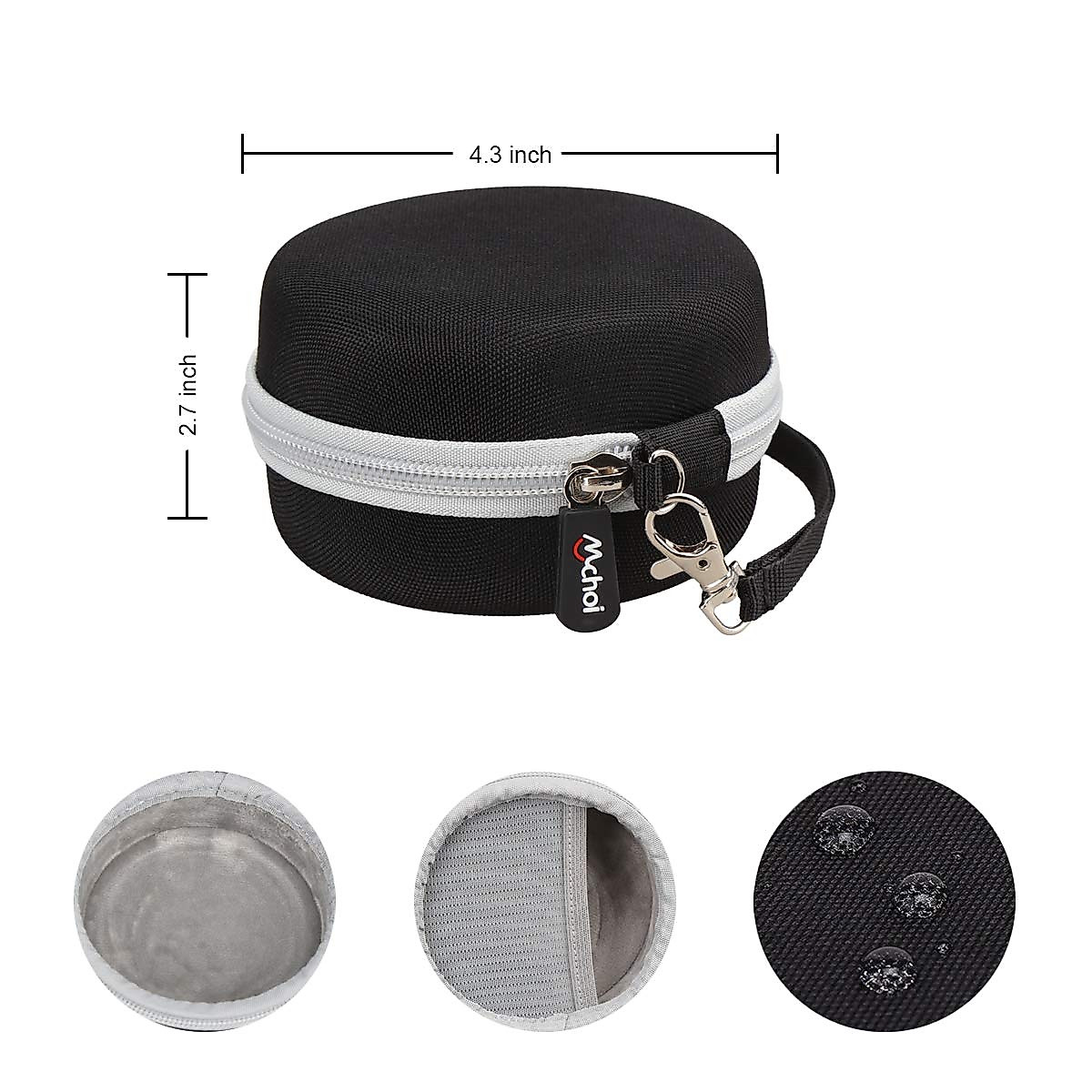 Mchoi Hard Portable Travel Case Compatible with Yogasleep Hushh/Rohm White Noise Sound Machine(CASE ONLY)