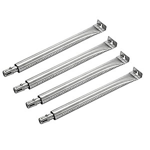 YIHAM KB861 Tube Burner Replacement Parts for Broil King Baron, Broil-Mate, Grillpro and Other Gas Grills, 15 13/16 inch x 1 1/4 inch, Stainless Steel, Set of 4
