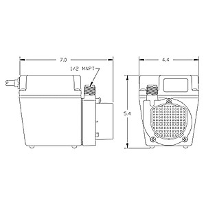 Little Giant 3E-12N, 115-Volt, 1/15 HP 500 GPH Oil-filled Direct Drive In-Line or Submersible Pump with 6-ft. Cord, Blue, 503103