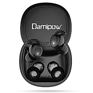 Sleep Earbuds Wireless Bluetooth Headphone for Sleeping, Noise Blocking No Alert, Ultra Small and Skin-Soft Silicone in-Ear Earbuds Designed for Side Sleepers, Insomnia, Snoring, Work, Travel (Black)