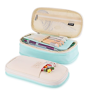 Oyachic Big Capacity Pencil Case, Telescopic Pencil Pouch,Zipper Pen Bag,Canvas Markers Organization Makeup Bag Box,Pencil Holder Office Supplies