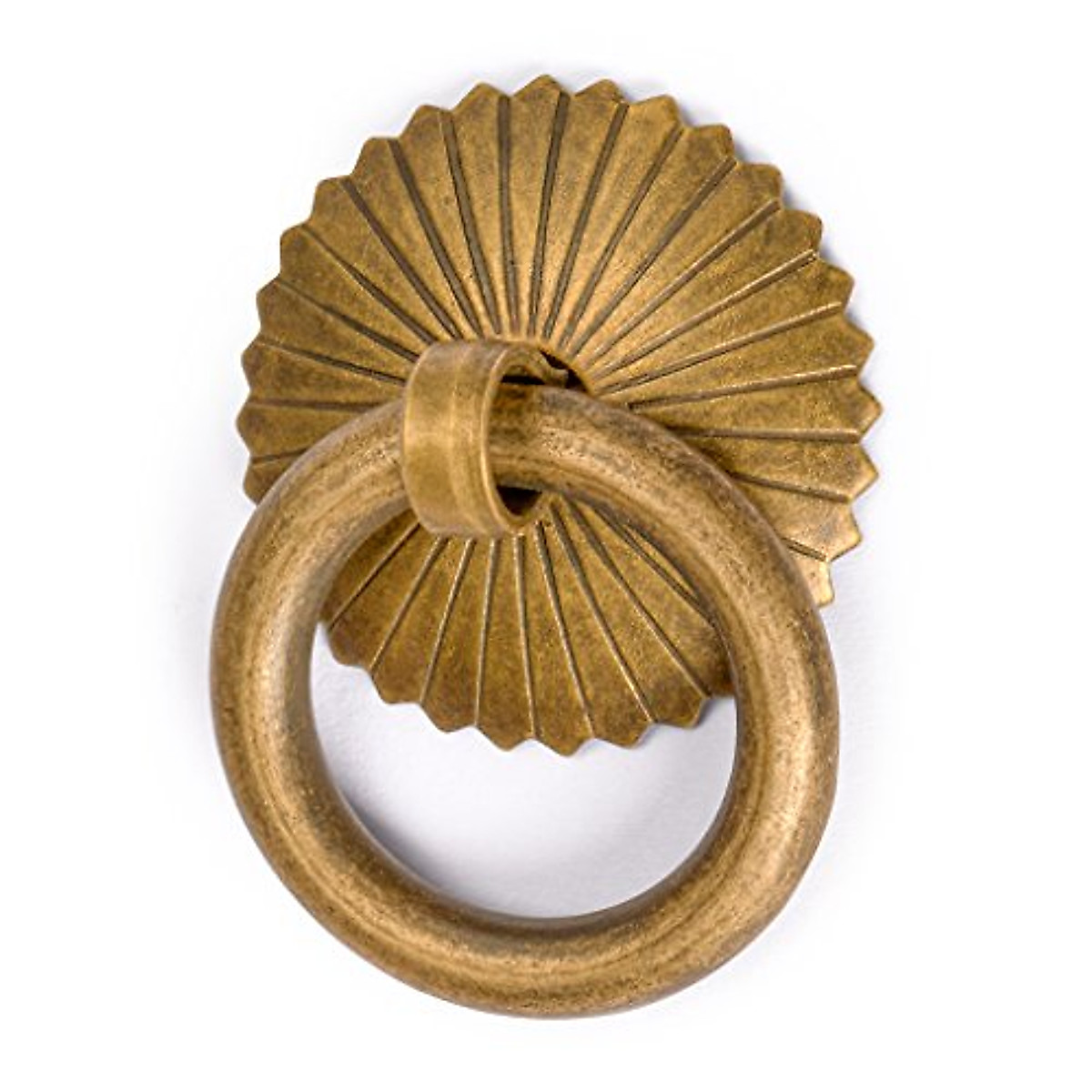 Hardware Philosophy Ring Brass Hardware Drawer Pulls Set 1-3/16" - Set of 2