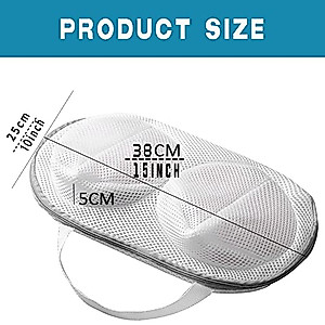 6 PCS 10" X 15" Bra Washing Bags for Laundry, Large Bra Laundry Bags for Washing Machine, Fits A-E Cups Anti Deformation Bra Mesh Bag, Lingerie Bags for Washing Delicates (10" X 15" Inch, Grey)